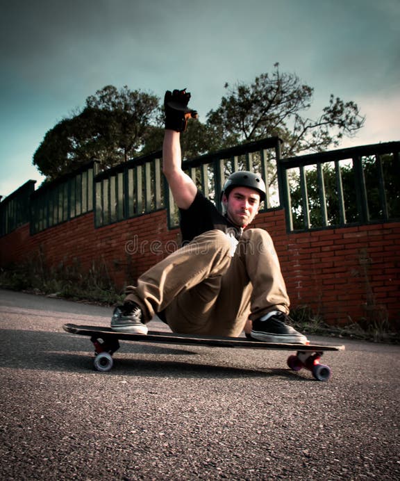 Skateboarder stock image. Image of longboarding, recreation - 40750715