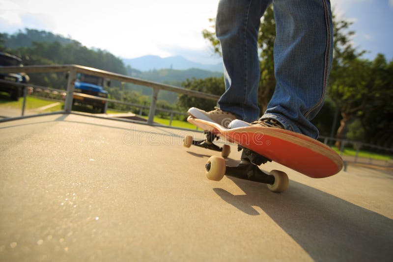 Skateboarding at skatepark stock photo. Image of person - 83404490