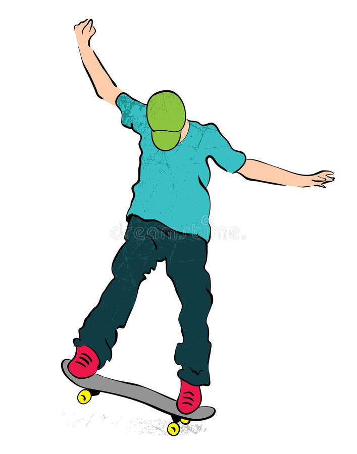 Skater balance stock vector. Illustration of textures - 30611474