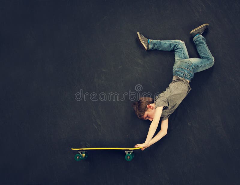 Skater boy stunt stock image. Image of side, studio, skater - 49181631