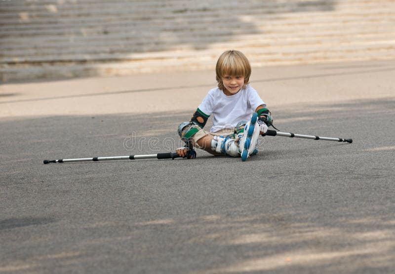 Skater after fall stock image. Image of inline, protection - 108654055