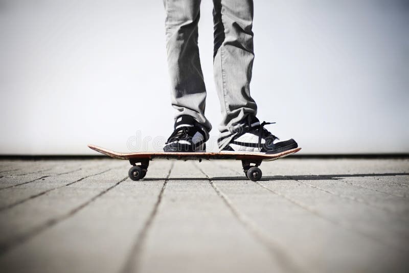 Skater on his board stock image. Image of skate, adult - 7823395