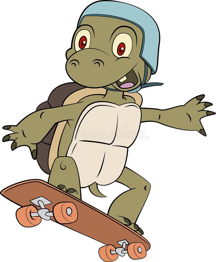 Turtle Skateboard Stock Illustrations – 119 Turtle Skateboard Stock ...