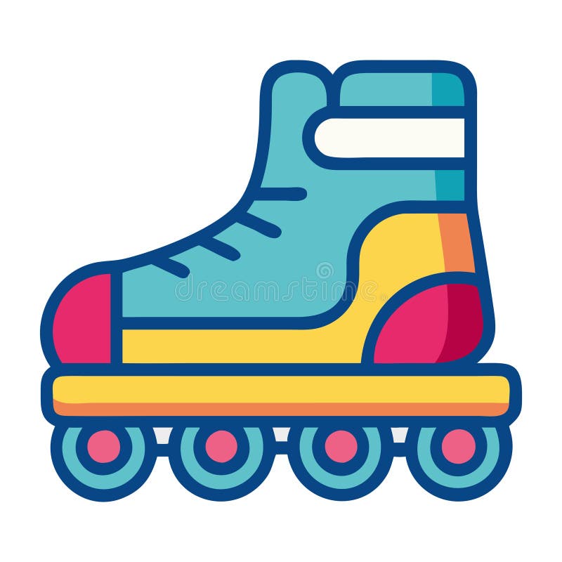 Skating inline boot icon stock vector. Illustration of wheels - 361314094