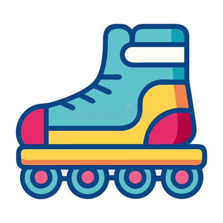 Skating inline boot icon stock vector. Illustration of wheels - 361314094