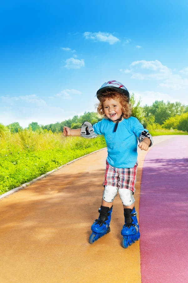 Skating is fun stock image. Image of rollerskating, laugh - 33996595