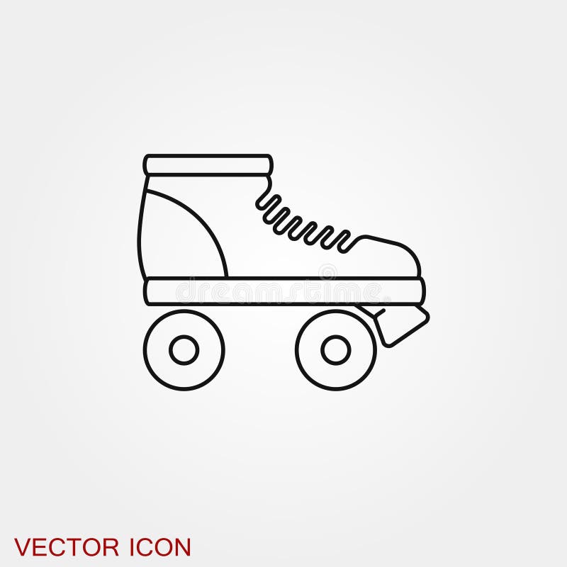 Skating Icon Vector Sign Symbol for Design Stock Illustration ...
