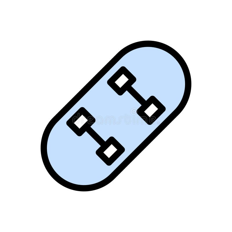 Skating flat color icon stock vector. Illustration of skateboarding ...