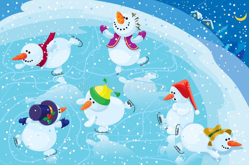 Skating rink stock vector. Illustration of december, ornament - 12006467