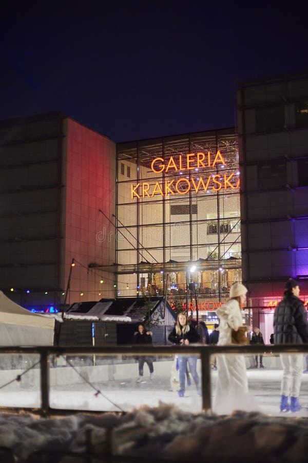 Skating Rink in Front of the Galeria Krakowska Editorial Stock Photo ...