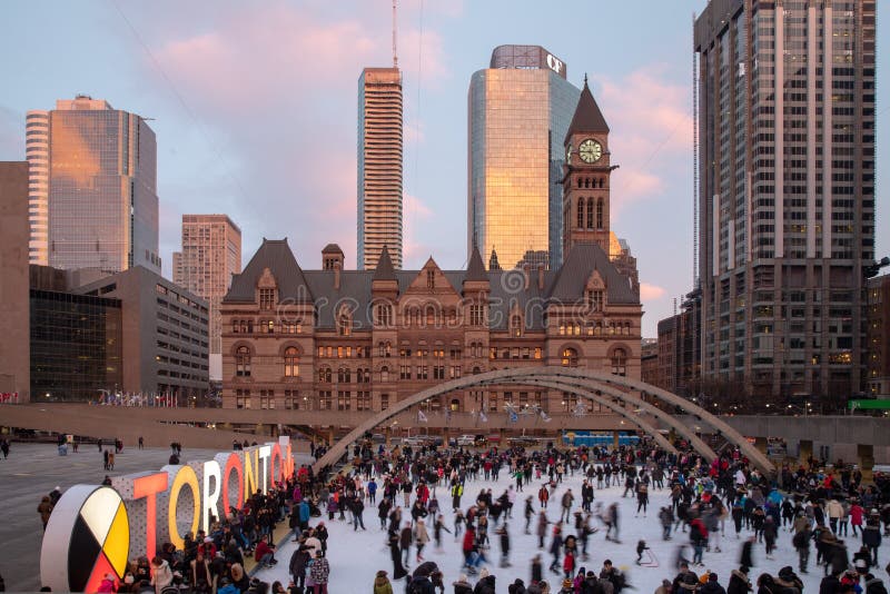 Skating Rink in Toronto Downtown Editorial Photo - Image of canadian ...