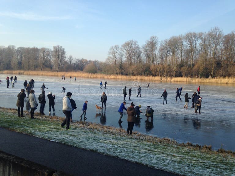 Skating Rink in the Woods in Amsterdam Editorial Photo - Image of ...