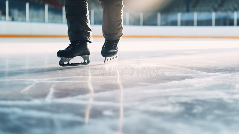 Skating on Smooth, Thick Ice Surface Seamlessly.AI Generated Stock ...