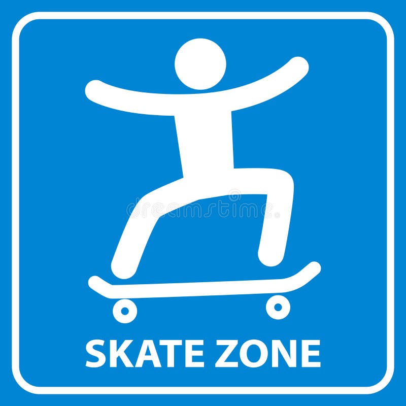 Skating Zone sign, symbol stock illustration. Illustration of urban ...