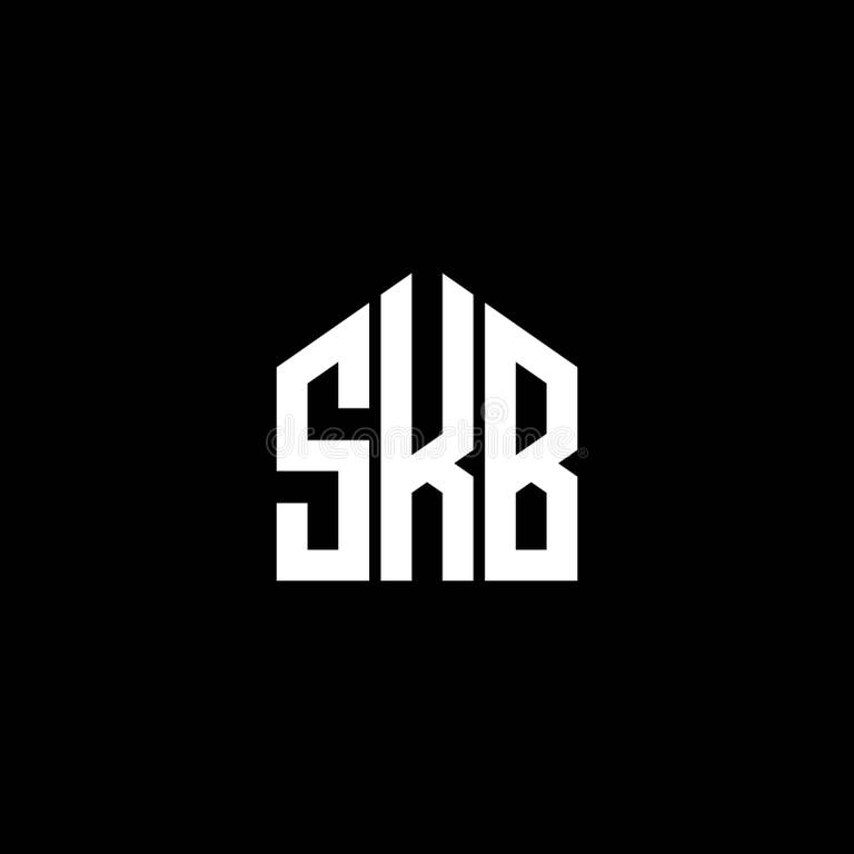 SKB Letter Logo Design on BLACK Background. SKB Creative Initials ...