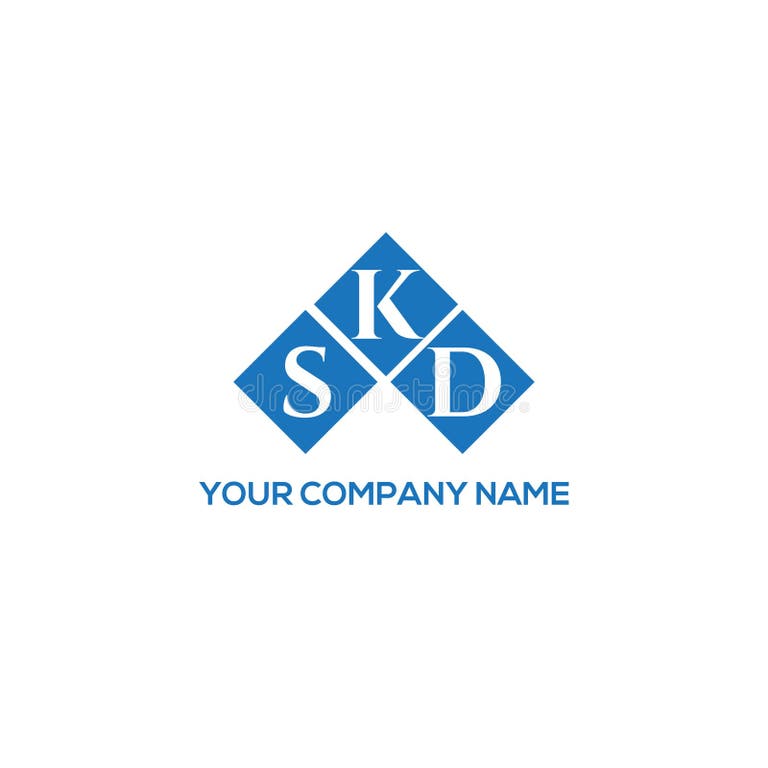 SKD Letter Logo Design on WHITE Background. SKD Creative Initials ...