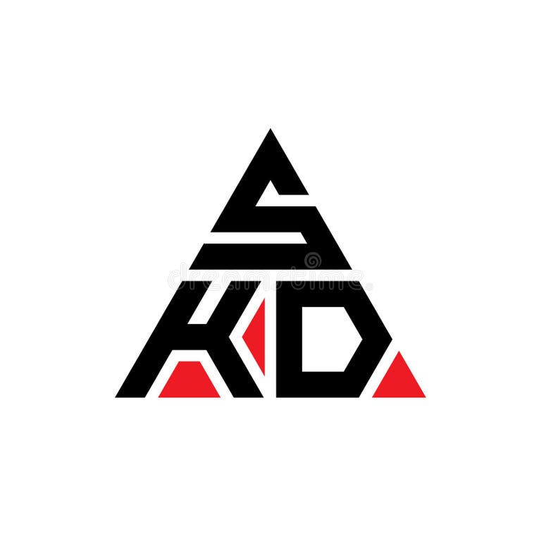 SKD Triangle Letter Logo Design with Triangle Shape. SKD Triangle Logo ...