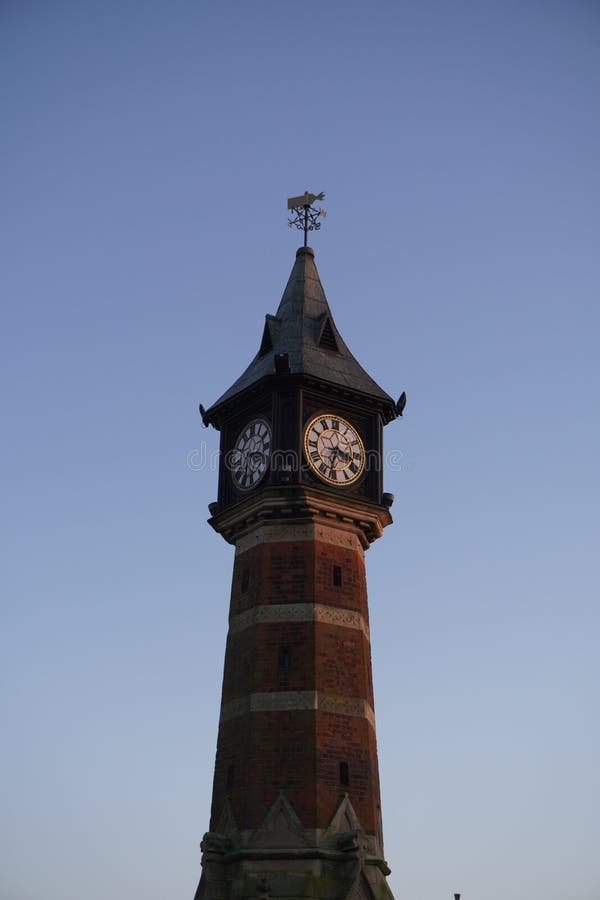 Skegness Clock Tower at Night Stock Photo - Image of victoria, clock ...