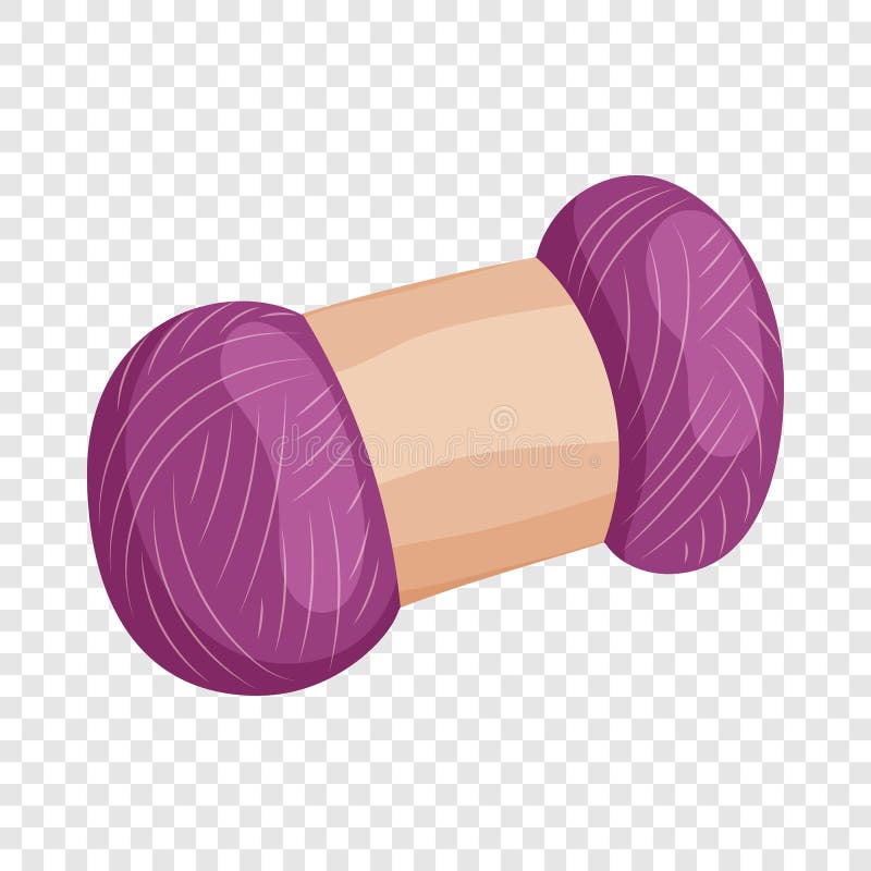 Skein of Purple Wool Icon, Cartoon Style Stock Vector - Illustration of ...