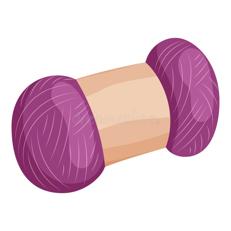 Skein of Purple Wool Icon, Cartoon Style Stock Vector - Illustration of ...