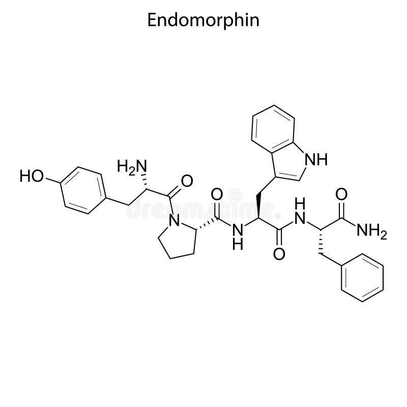 Endorfine-chemische Formule Stock Illustratie - Illustration of beta ...