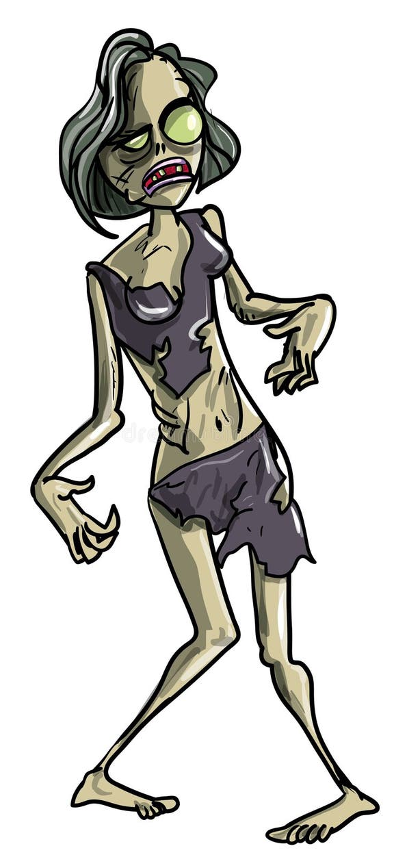 Skeletal female zombie stock illustration. Illustration of paranormal ...