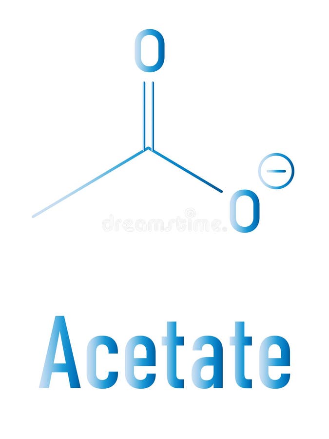 Skeletal Formula of Acetate Anion, Chemical Structure. Stock ...
