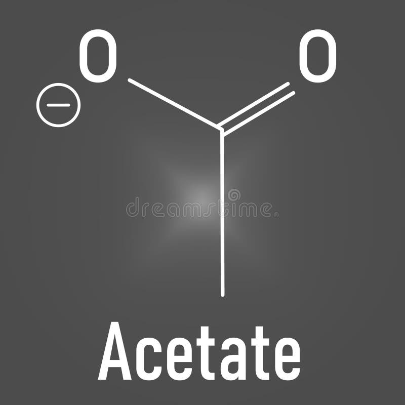 Skeletal Formula of Acetate Anion, Chemical Structure Stock Vector ...