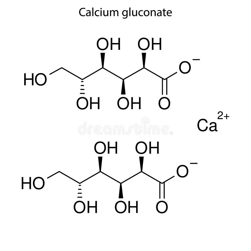 Skeletal Formula of Chemical Element Stock Illustration - Illustration ...