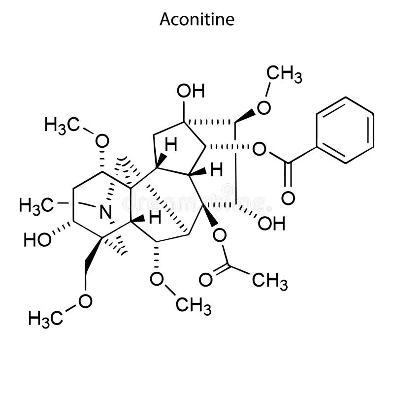 Skeletal Formula of Chemical Molecule Stock Illustration - Illustration ...