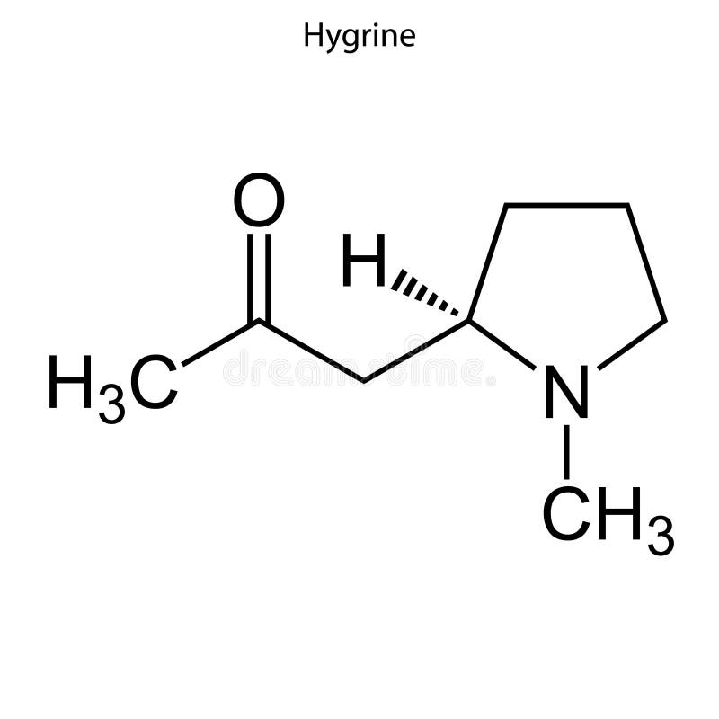 Skeletal Formula of Chemical Molecule Stock Illustration - Illustration ...