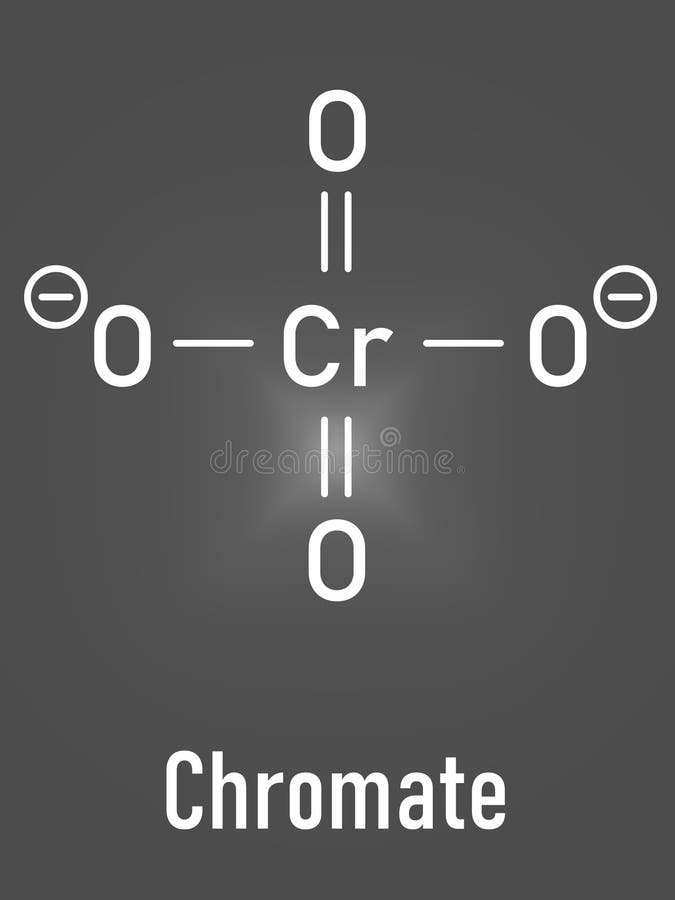 Skeletal Formula of Chromate Anion, Chemical Structure. Stock Vector ...