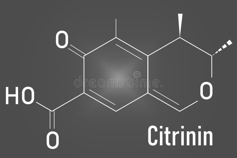 Skeletal Formula of Citrinin Mycotoxin Molecule. Chemical Structure ...