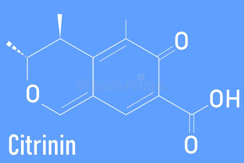 Skeletal Formula of Citrinin Mycotoxin Molecule. Chemical Structure ...