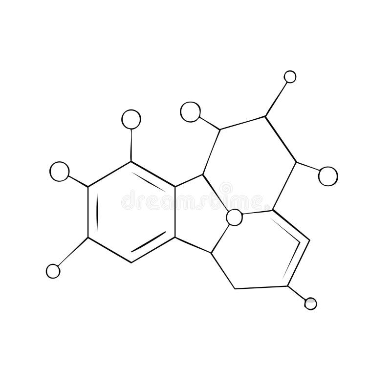 Skeletal Formula of a Complex Organic Molecule Chemical Structure ...