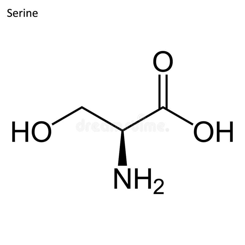 Skeletal formula of Serine stock illustration. Illustration of diet ...