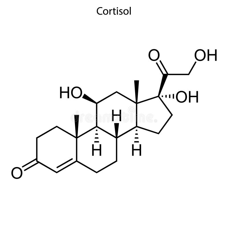 Skeletal Formula Steroid Molecule Stock Illustration - Illustration of ...