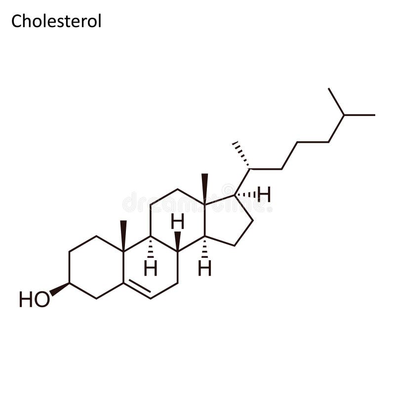 Skeletal Formula of Cholesterol Stock Illustration - Illustration of ...