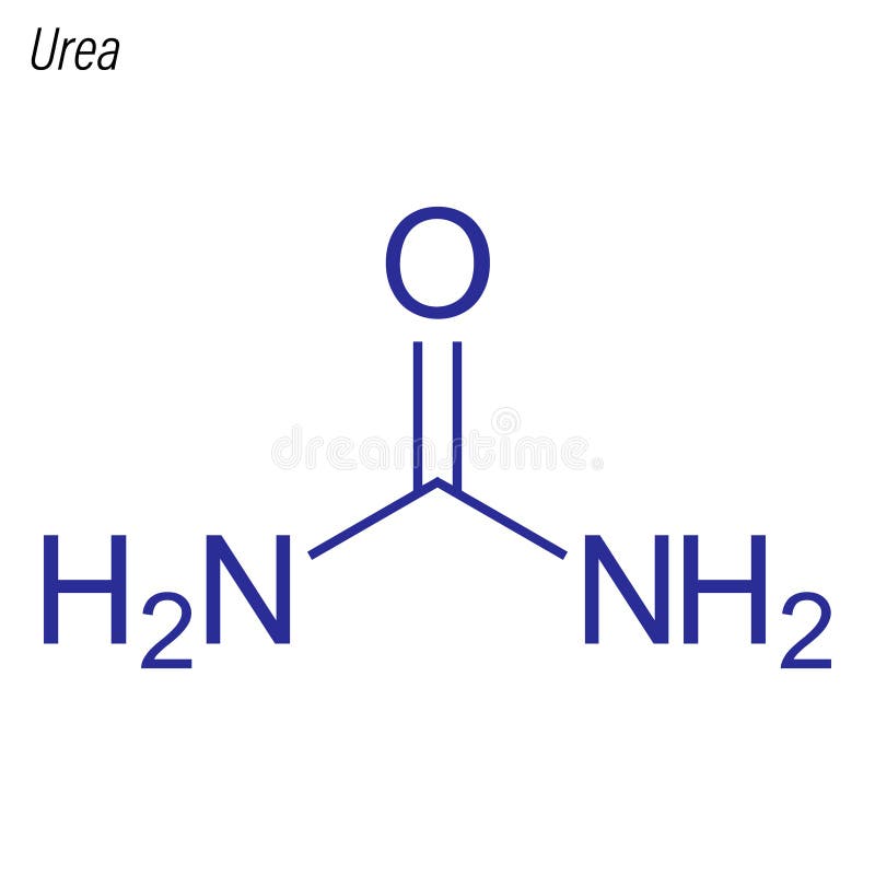 Vector Skeletal Formula of Urea. Drug Chemical Molecule Stock ...