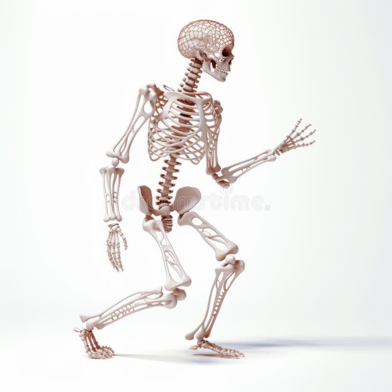 Skeletal Man Running: Halloween Inspired Artwork with Forced ...