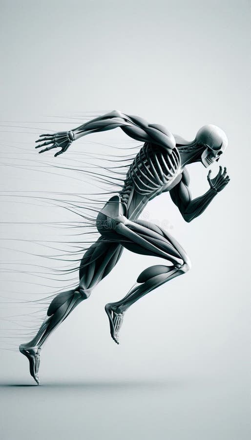 Skeletal Muscles: Movement in Minimalist Design Stock Illustration ...
