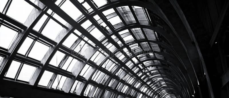 Skeletal Steel Structure of a Modern Building Under Construction in an ...