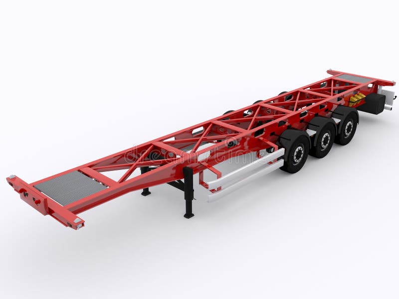 Skeletal Trailer stock illustration. Illustration of logistic - 84595661