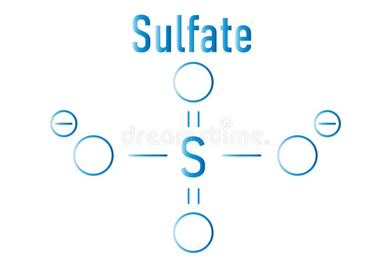 De Molecule Van Het Magnesiumsulfaat Het is is Een Anorganische Zoute ...