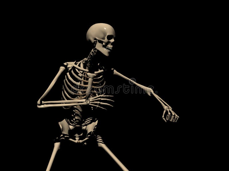 Fighting Skeleton stock illustration. Illustration of generated - 619214