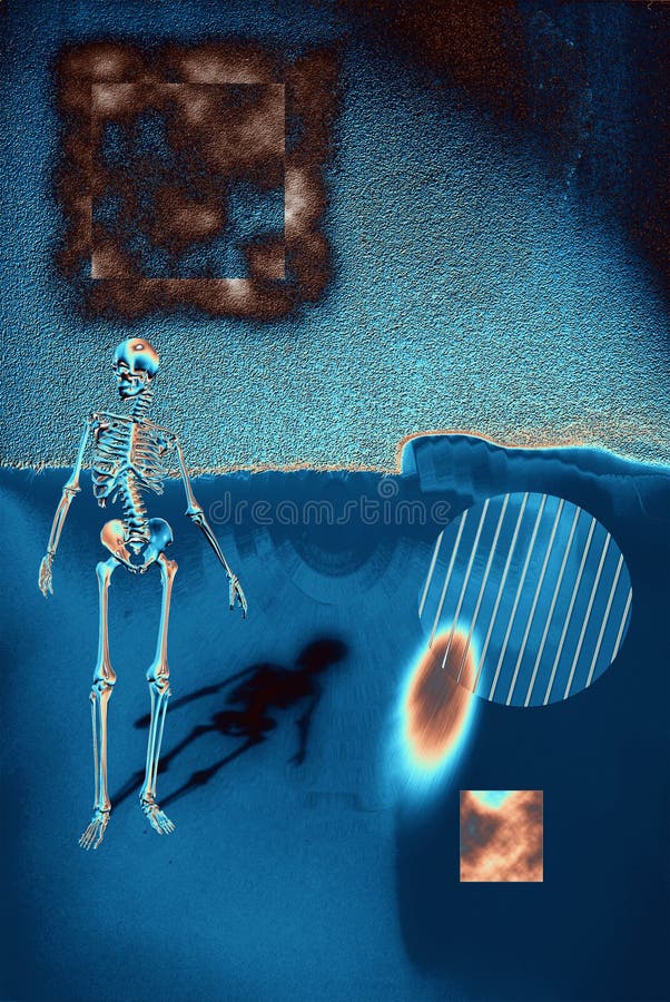 Skeleton on Abstract stock illustration. Illustration of abstraction ...