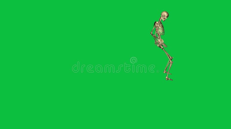 Skeleton Accident Fall Down - Separate on Green Screen Stock Footage ...