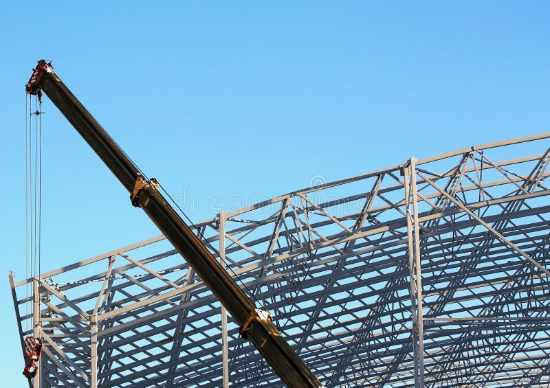Skeleton of the Being Built Industrial Facility Detail Stock Image ...