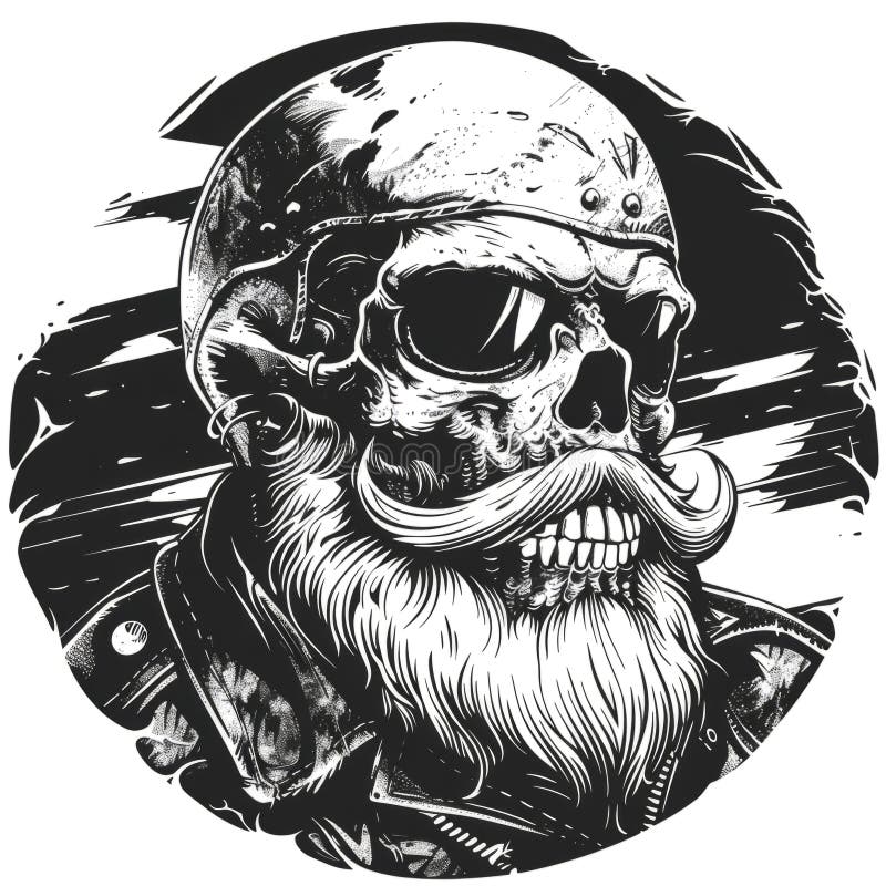 Skeleton Biker, Motorcycle Club Logo Stock Photo - Image of grunge ...
