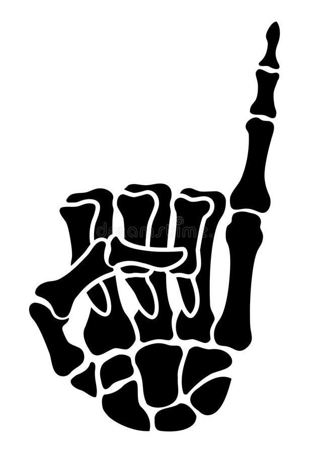 Skeleton Bone Hand Thumbs Up Little Finger Sign Stock Vector ...